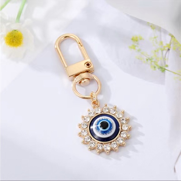 Accessories | Rhinestone Evil Eye Keychain | Poshmark